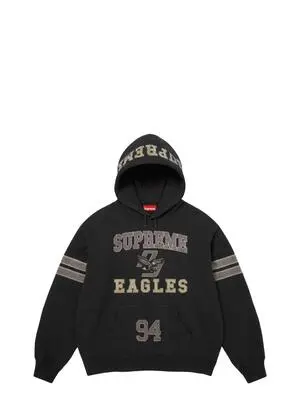 Supreme Rhinestone Eagle Hooded Sweatshirt - Black