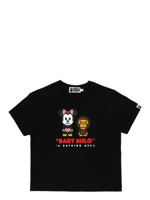 A BATHING APE X Disney Minnie Mouse Baby Milo Relaxed Mini T-shirt - Black
