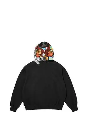 Supreme Fw26 Patches Zip Up Hooded Sweatshirt - Black