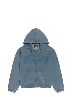 StÜssy Graphic Zip Hoodie - Washed Navy
