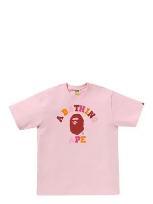 A BATHING APE Colors College T-shirt - Pink
