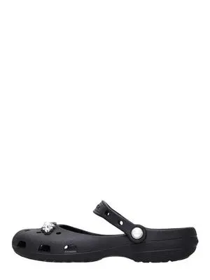 CROCS Classic Pearls Ballet Mary Jane Shoes - Black
