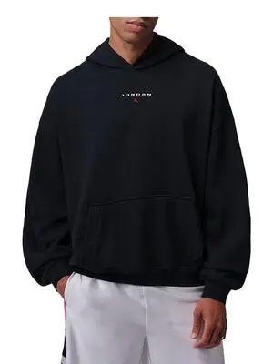 JORDAN Flight Fleece Oversized Hoodie - Black