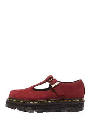 Dr. Martens Zebzag Mary Jane Milled Nubuck - Red