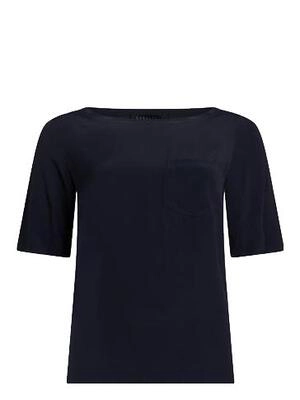 CARACTÈRE Acetate And Silk Top - Navy