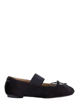 MAISON MARGIELA Mm6 Maison Margiela Pony-Hair Leather Mary Janes With Bow Brown