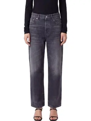 HAIKURE Betty Straight Leg Cropped Jeans - Black