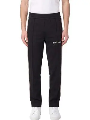 Palm Angels Technical Fabric Jogging Trousers With Contrast Logo - Black