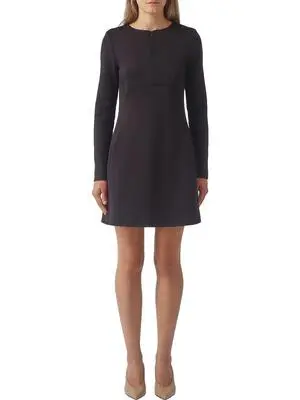 Max Mara MM Max Mara A-Line Mini Dress Black