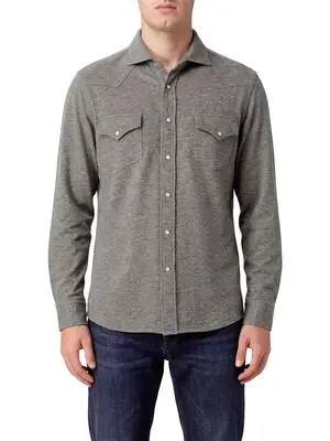 BRUNELLO CUCINELLI Cashmere Blend Knit Shirt With Patch Pockets