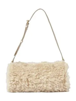 Stella McCartney Stella McCartney Shearling Shoulder Bag Beige