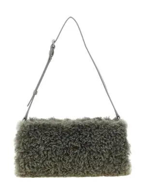 Stella McCartney Stella McCartney Shearling Shoulder Bag Grey