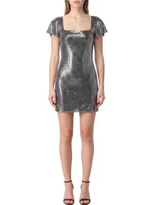 SELF-PORTRAIT Sequin-embellished Mini Sheath Dress - Grey