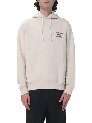 Drole De Monsieur Drôle De Monsieur Cotton Hoodie With Slogan Print Beige