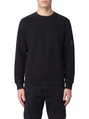 C.P. COMPANY Cotton Crew-neck Sweatshirt With Applied Logo - Grey
