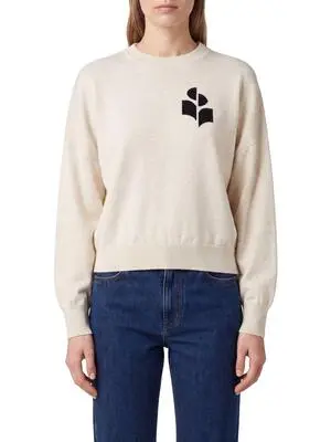 Isabel Marant Étoile Contrast Logo Crewneck Jumper - Grey