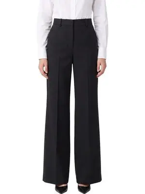 Max Mara High-waisted Flared Crêpe Trousers - Brown