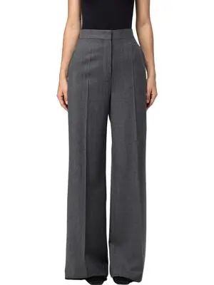Max Mara High-waisted Flared Crêpe Trousers - Grey