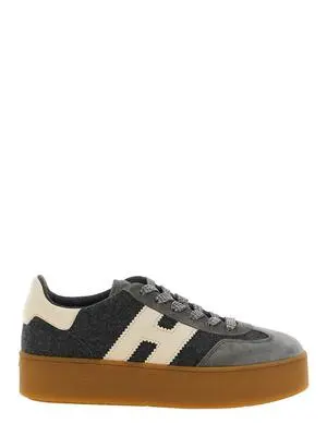 Hogan Platform Sneakers With H Logo Detail - Blue