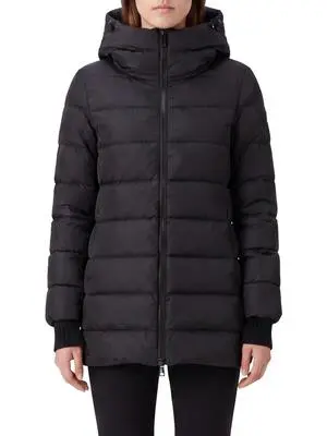 Herno A-shape Water-repellent Nylon Hooded Down Jacket - Black