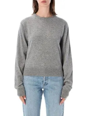 Extreme Cashmere Extreme Cashmere Dropped Shoulder Crewneck Jumper In 100% Cashmere Grey