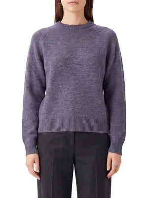 THE FRANKIE SHOP Crewneck Jumper In Wool Blend - Grey