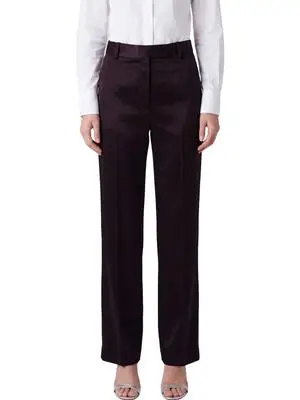 TOM FORD High-waisted Silk Wide-leg Tailored Trousers - Brown