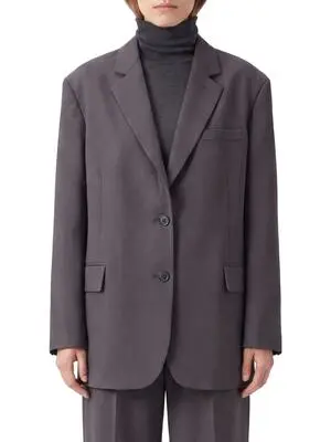THE FRANKIE SHOP The Frankie Shop Cropped Single-Breasted Blazer With Lapels And Flap Pockets