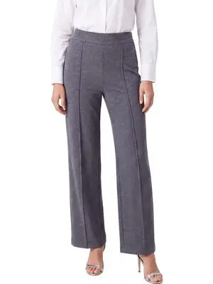 SEMICOUTURE Semicouture High-Waisted Wide-Leg Trousers In Stretch Viscose Jersey Grey