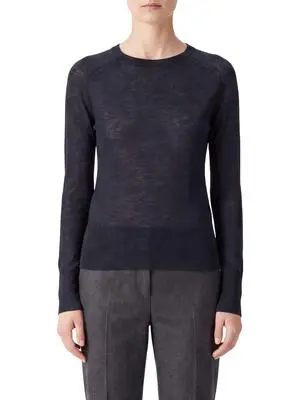 JOSEPH Slim Fit Crewneck Jumper In 100% Cashmere - Black