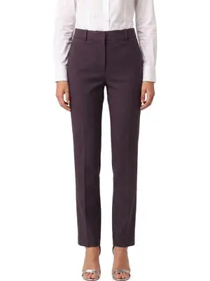 JOSEPH High-waisted Slim Fit Chino Trousers - Red