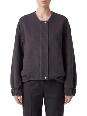 Khaite Cordan Relaxed Fit Wool Bomber Jacket - Green