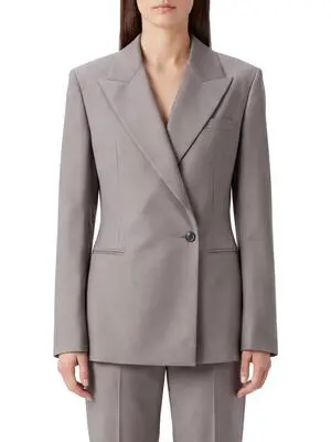 RÓHE Double-breasted Virgin Wool Blazer - Brown