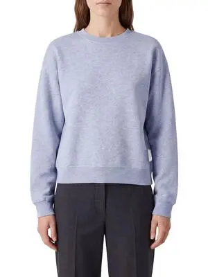 RÓHE Relaxed Fit Organic Cotton Crewneck Sweatshirt - Grey