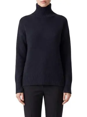 KUJTEN 100% Cashmere Turtleneck Jumper - Black
