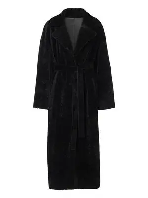 ARMA Arman Rien Reversible Shearling Wrap Coat - Black