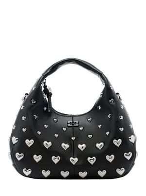 GANNI Mini Studded Top-handle Bag - Black
