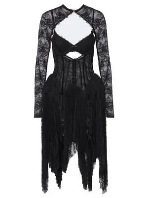 Zimmermann Valiant Cutout Lace Bustier Dress - Black