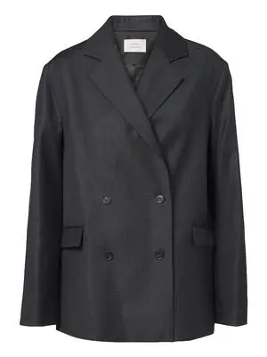 Loulou De Saison Donau Double-breasted Virgin Wool Blazer - Grey
