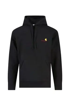 Carhartt Work In Progress Carhartt WIP Logo Embroidered Hoodie Black