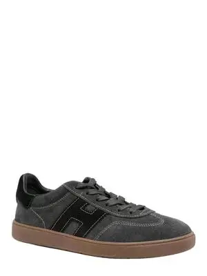 Hogan Logo-patch Paneled Sneakers - Grey