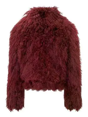 MARTHA LOUIS Martha Louis Mongolian Fur Cropped Jacket