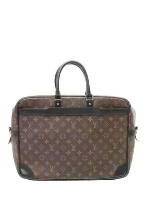 LOUIS VUITTON Monogram Macassar Business Bag - Brown