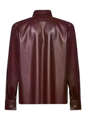 COSTUMEIN Long-sleeve Button-up Shirt Jacket - Red