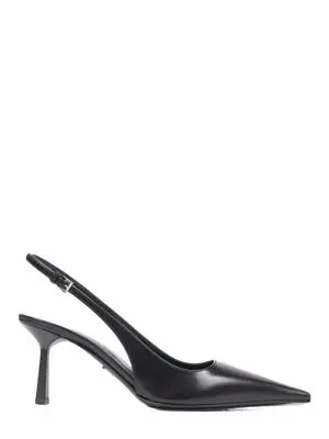 PRADA Prada Brushed Leather Pointed Toe Slingback Pumps