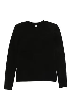 TOTEME Fine Knit Crew-neck Sweater - Black