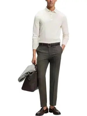 BOSS Long-sleeve Polo Shirt - Neutrals