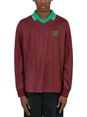 Drole De Monsieur Slogan Polo Shirt - Red