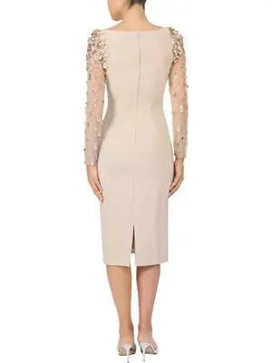 Jenny Packham Jenny Packham Swift Dress - Embellished Long Sleeve Neutrals