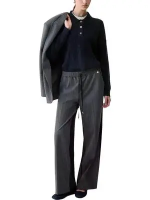 Liu Jo Knit Polo With Jewel Buttons - Blue
